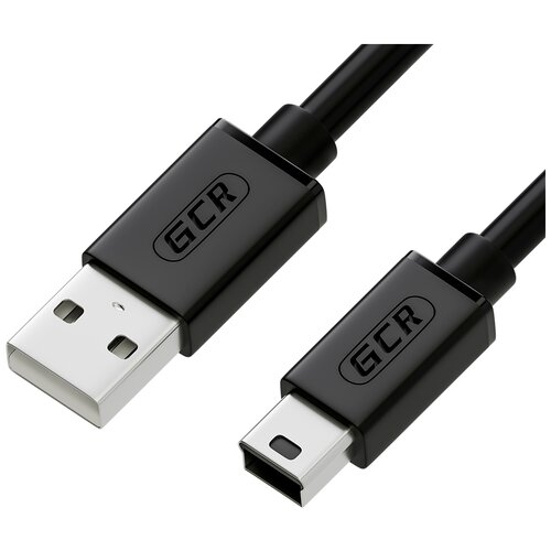 Кабель GCR USB 2.0 AM - mini B AM 5pin (GCR-UM2M5P-BB2S), 0.5 м, 1 шт., черный