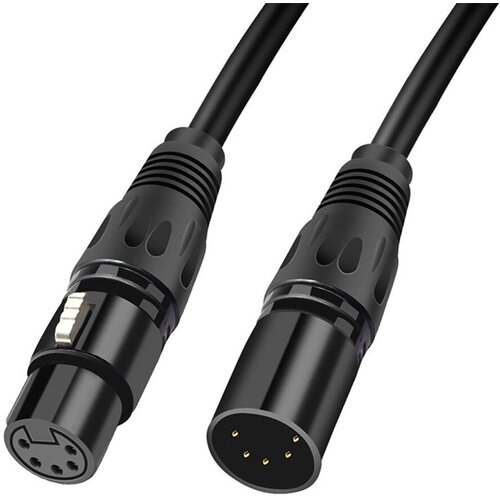 Кабель TUBON Микрофонный межблочный 5PIN XLR (M) Male - XLR (F) Female 5 PIN 10м