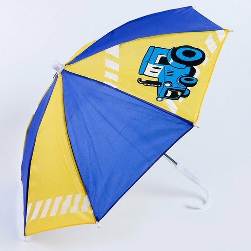 Зонт-трость Funny toys, синий, желтый