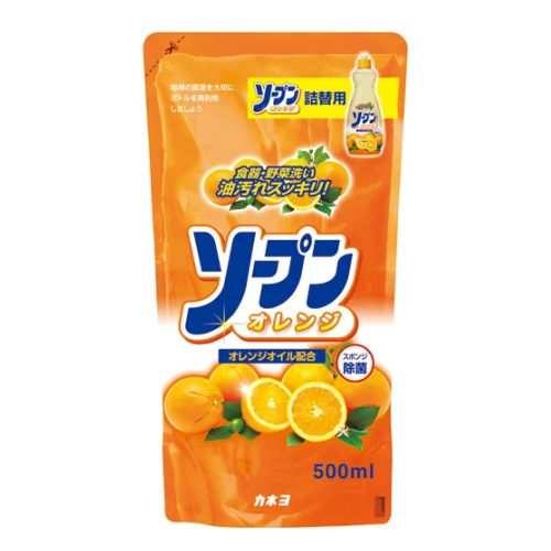 Kaneyo Жидкость для мытья посуды овощей и фруктов сладкий апельсин 500 мл