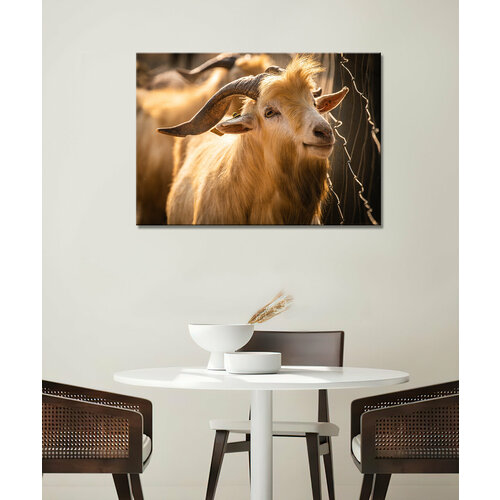 Картина -Коза, козел, коричневый козел, коричневая коза (14) 50х70