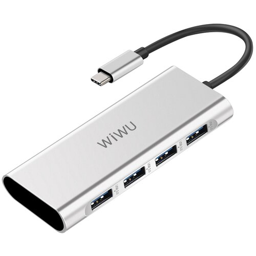 Адаптер-переходник Wiwu Apollo A440 USB 4, серебристый