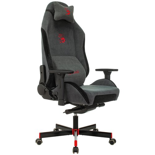 Кресло игровое A4Tech Bloody GC-420, цвет спинки: серый, ткань