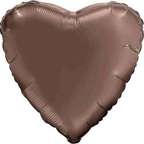 Шар фольгированный 30" «Сердце», мистик какао, индивидуальная упаковка