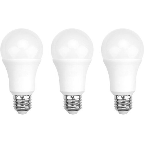 Лампа светодиодная Груша A80 25,5Вт E27 2423Лм 6500K холодный свет (3 шт/уп) REXANT 604-202-3 (3 упак)