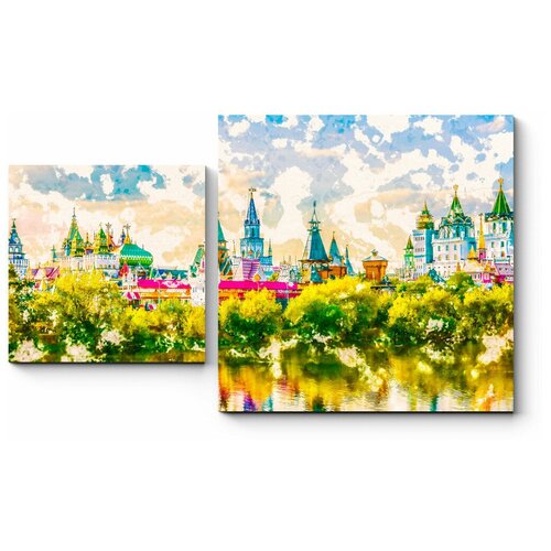 Модульная картина Измайловский Кремль солнечным днем, Москва 60x36