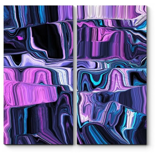 Модульная картина Цветной мрамор 70x70