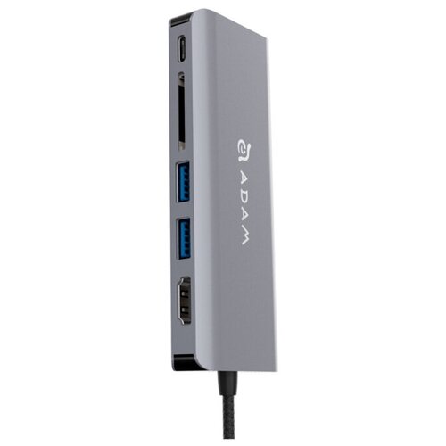 USB-концентратор  Adam Elements CASA Hub A01, разъемов: 5, серый