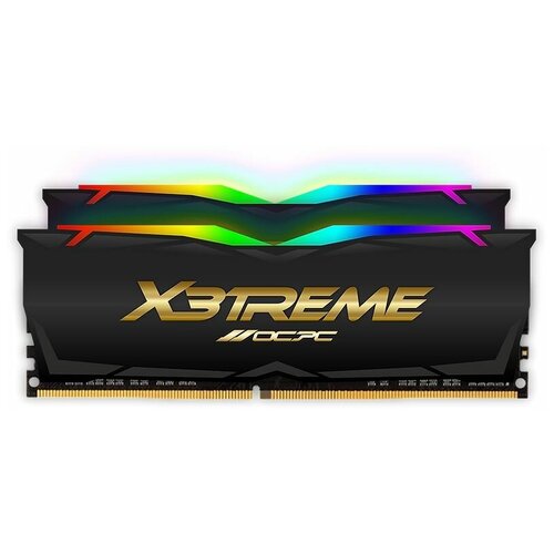 Память оперативная DDR4 OCPC X3 RGB 64Gb (32Gbx2), 3600Mhz, (MMX3A2K64GD436C18BL)