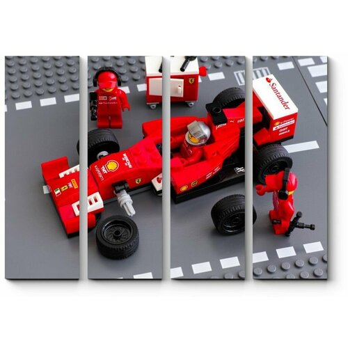 Модульная картина Lego команда Ferrari F14 T гоночный автомобиль70x53