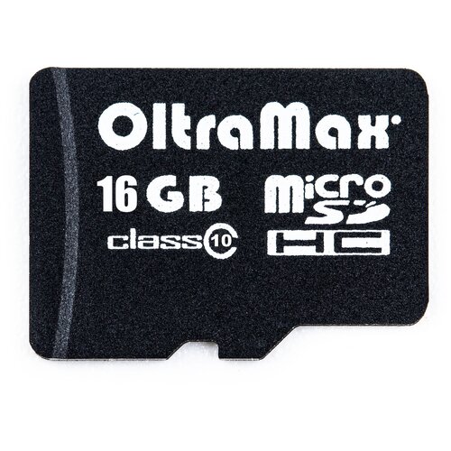 Карта памяти OltraMax microSDHC 16 ГБ Class 10, V10, A1, UHS-I U1, 1 шт., черная