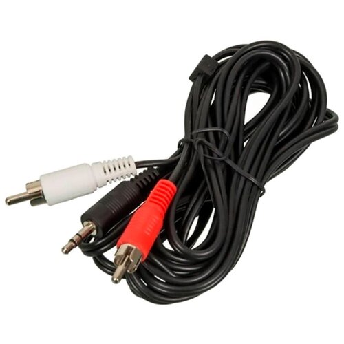 Кабель NingBo mini jack 3.5 mm - 2 x RCA (JAAC010), 3 м, черный