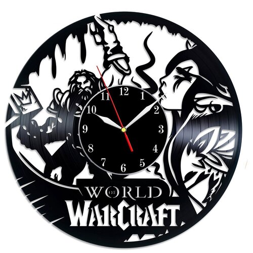 Часы из виниловой пластинки (c) VinylLab World of Warcraft