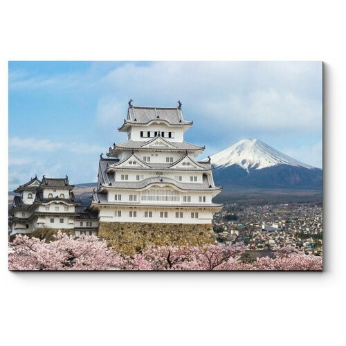 Модульная картина Himeji Castle and full cherry blossom40x27