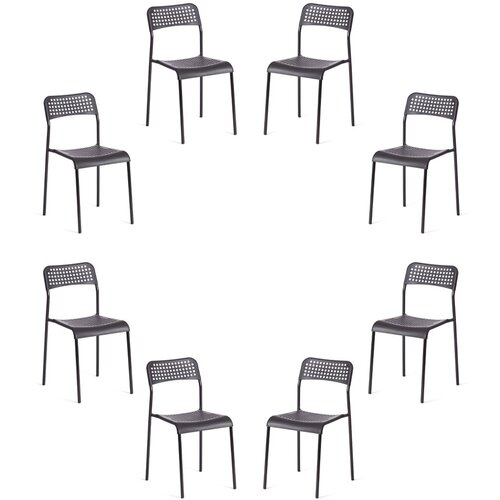 Комплект стульев TetChair ADDE (mod. C-049) IKEA, 8 шт, для кухни пластиковый на балкон уличный