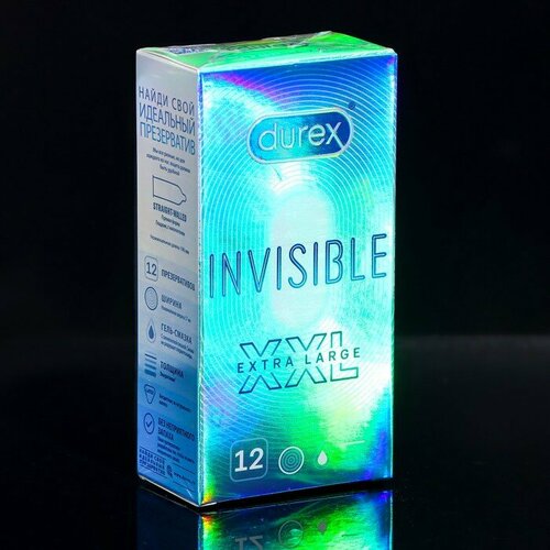 Durex Презервативы Durex Invisible XXXl, 12 шт