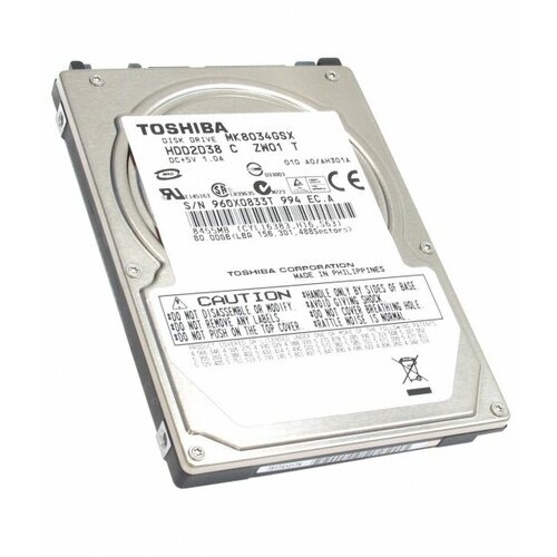 Жесткий диск Toshiba HDD2D38 80Gb 5400 SATA 2,5" HDD