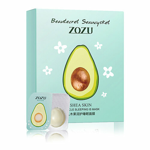 "ZOZU" Питательная ночная маска 40 мл "с экстрактом авокадо и маслом Ши" 319477