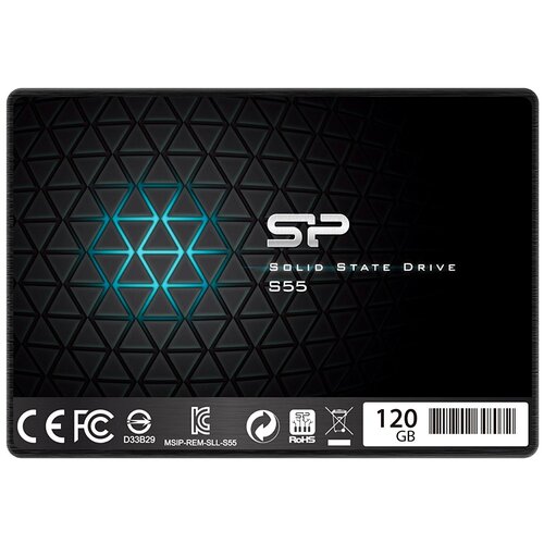Твердотельный накопитель Silicon Power Slim S55 120 ГБ SATA SP120GBSS3S55S25