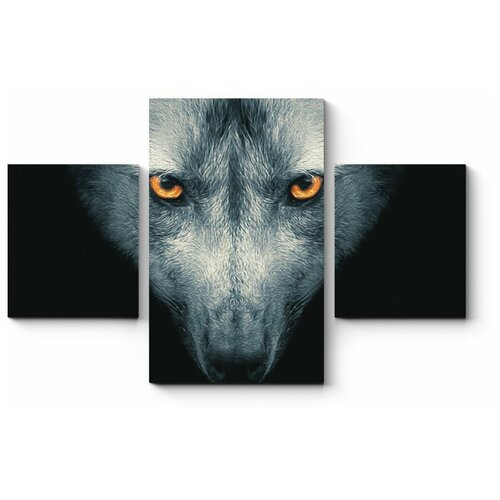 Модульная картина Портрет серого волка 130x85