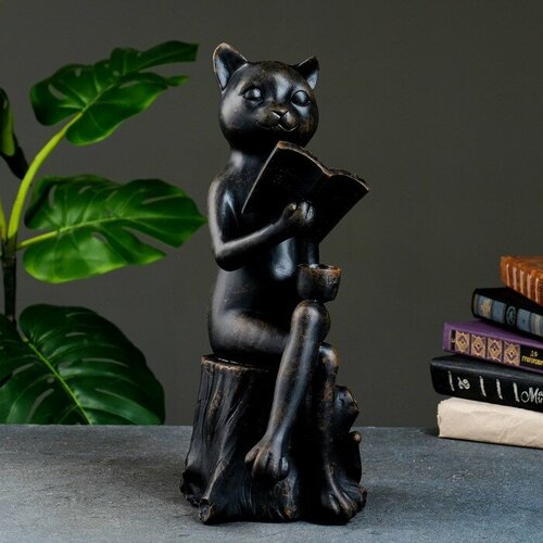 Хорошие сувениры Фигура "Кошка Анфиса" черная, 21x17x41см