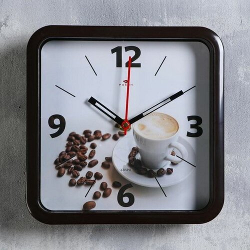 Часы настенные, интерьерные: Кухня, "Чашка кофе", бесшумные, 22 x 22 см