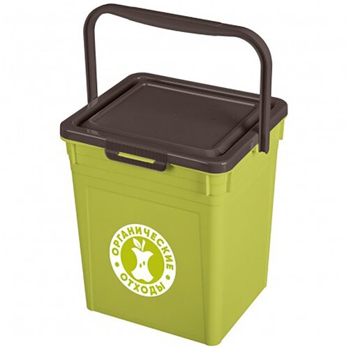 Контейнер для мусора Бытпласт, 8 л, зеленый