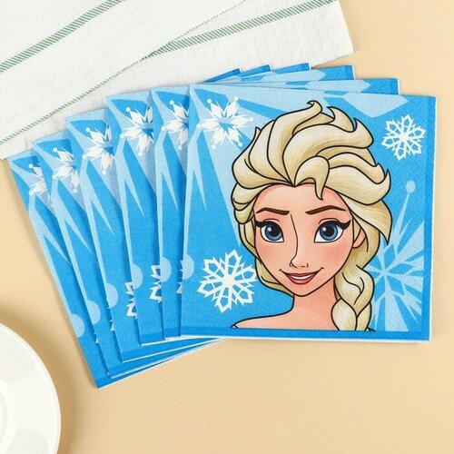 Disney Салфетки бумажные Холодное сердце, 33х33 см, 20 шт, 3-х слойные