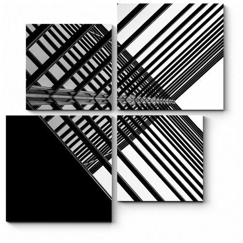 Модульная картина Городская геометрия 70x70