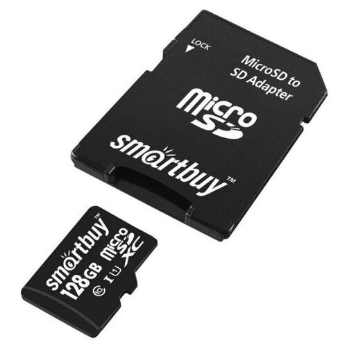 Карта памяти SmartBuy microSDXC 128Gb UHS-I Cl10 +ад (SB128GBSDCL10-01)