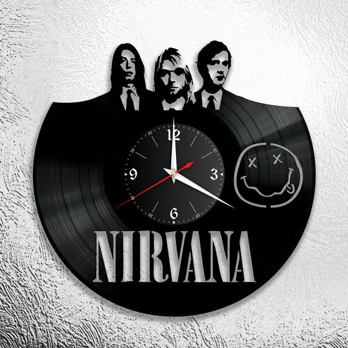 Настенные часы из виниловой пластинки с группой Nirvana