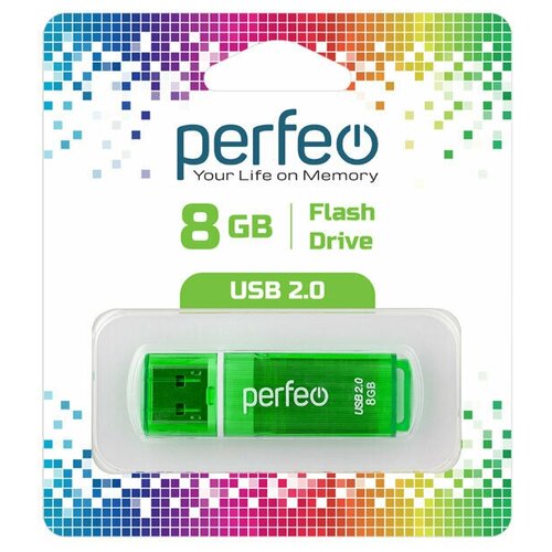 USB флешка Perfeo USB 8GB C13 Green