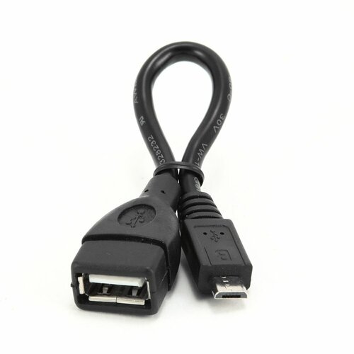 Переходник/адаптер Cablexpert USB - MicroUSB (A-OTG-AFBM-001), 0.15 м, 1 шт., черный