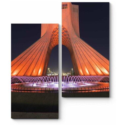 Модульная картина Ночной вид на башню свободы в Тегеране110x138