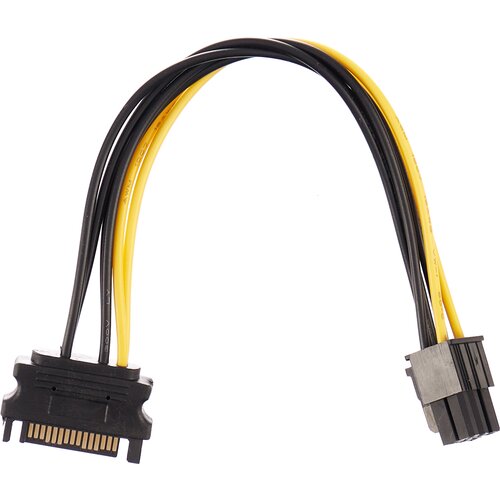 Разветвитель Cablexpert CC-PSU-SATA, 0.2 м, 1 шт., черно-желтый