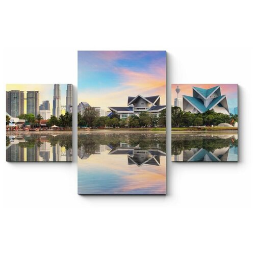 Модульная картина Пастельный закат в Куала-Лумпур150x98