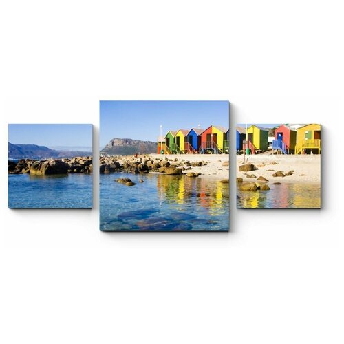 Модульная картина Пустынный пляж, Кейптаун 140x60