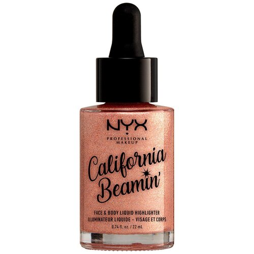 NYX professional makeup Хайлайтер California Beamin’ Face And Body Liquid Highlighter, BEACH BABE 02