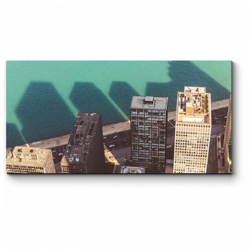 Модульная картина Пролетая над Чикаго 60x30