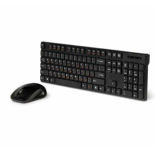 Комплект клавиатура + мышь беспроводной Black