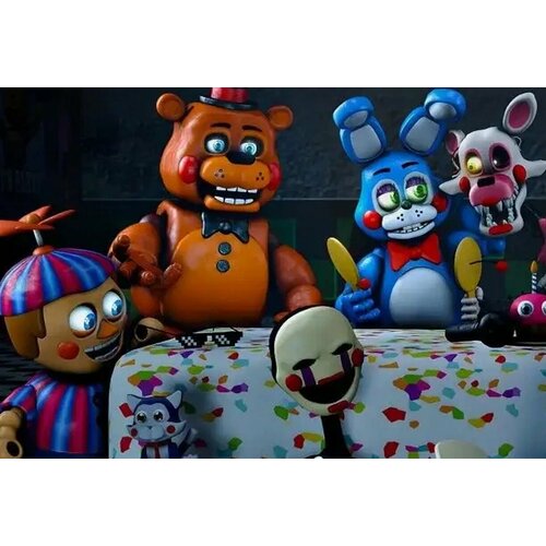 Плакат, постер Five Nights at Freddys, 2023. Пять ночей с Фредди на бумаге, размер 30х42см