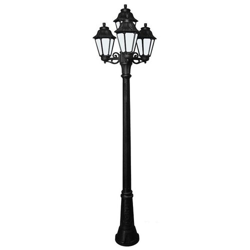 Fumagalli Уличный светильник Gigi Bisso/Anna E22.156.S31.AYF1R, E27, 240 Вт, лампы: 4 шт., цвет арматуры: черный, цвет плафона белый