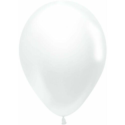 Шарики воздушные (5'/13 см) Белый (005), пастель, 100 шт. набор шаров на праздник