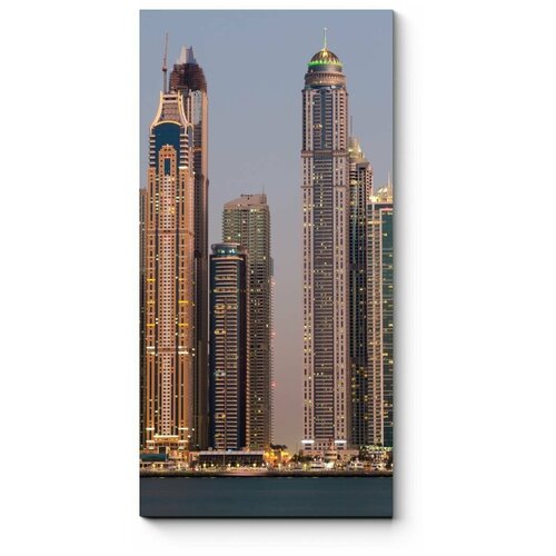 Модульная картина Небоскребы сияющего Дубая 20x40
