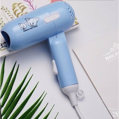 Мини-фен для волос Foldable Hair dryer , складной с ручкой, 450 Вт