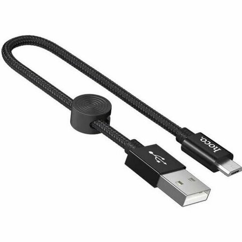 USB кабель HOCO X35 Premium Type-C, 3А, 0.25м, нейлон (черный)