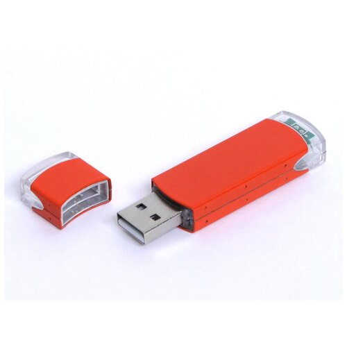 Классическая металлическая флешка для нанесения логотипа (128 Гб / GB USB 3.0 Оранжевый/Orange 014 Флеш-карта Хит)