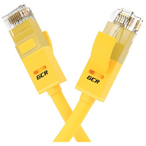 GCR Патч корд прямой 20 м UTP кат.5e желтый 24 AWG литой ethernet high speed 1 Гбит с RJ45 GCR-LNC500