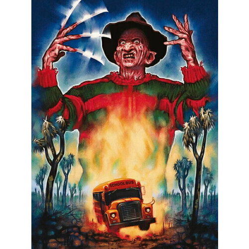 Плакат, постер на бумаге A Nightmare on Elm Street/Кошмар на улице Вязов/искусство/арт/абстракция/творчество. Размер 30 х 42 см