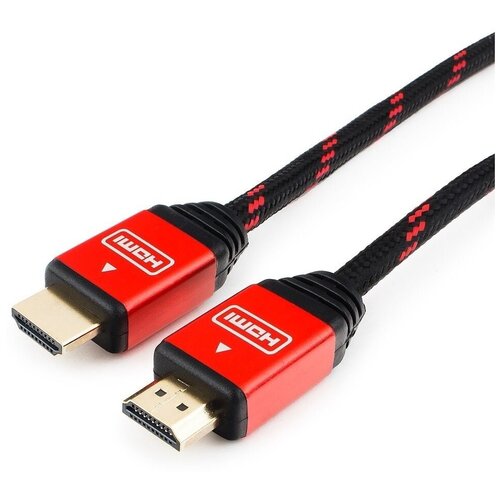 Кабель Cablexpert Gold HDMI - HDMI (CC-G-HDMI02), 1.8 м, черный/красный